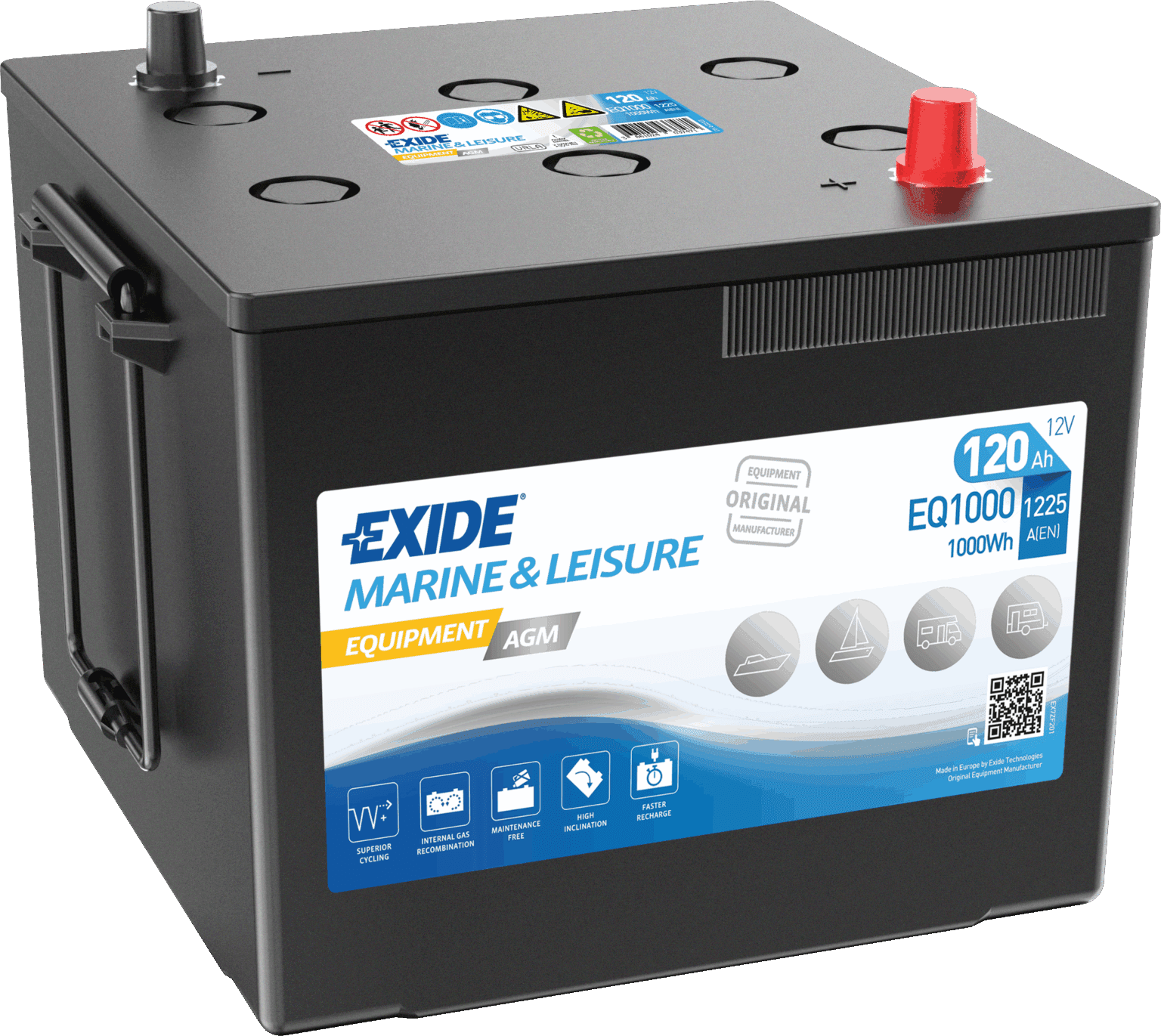 EXIDE EQUIPMENT AGM - Superior Battery - EQ1000 - Veloris
