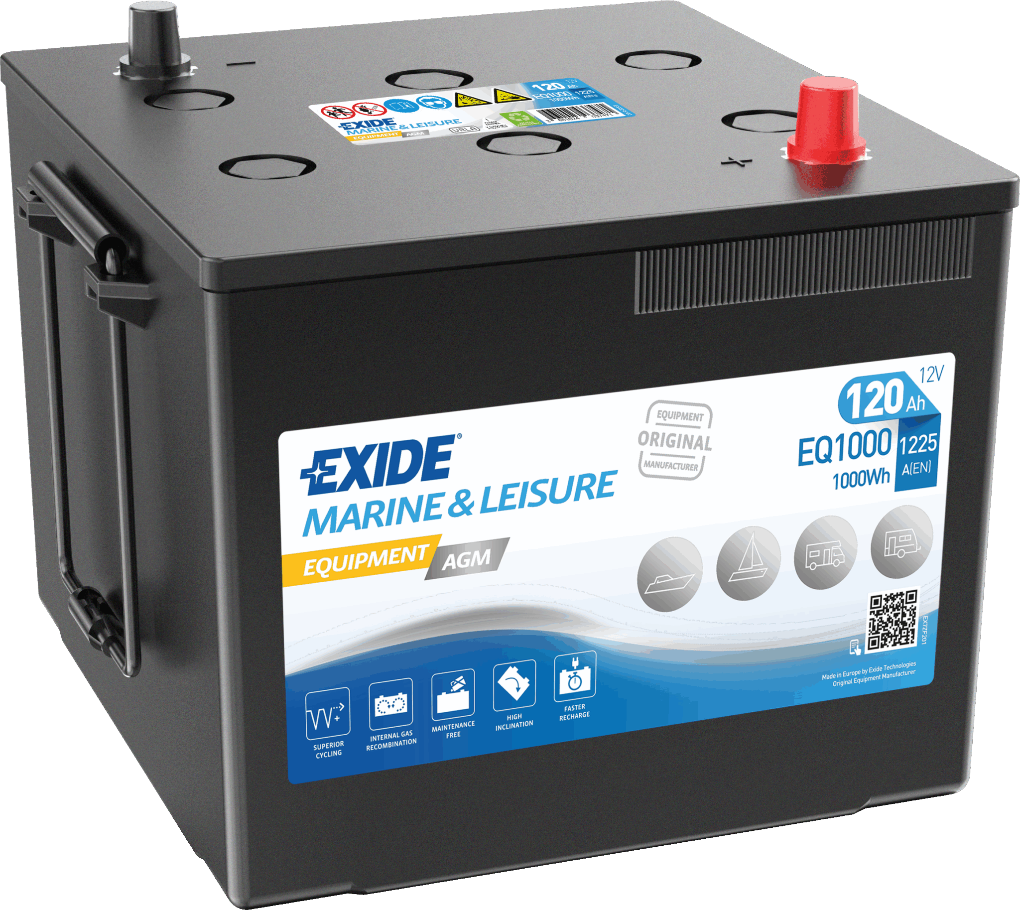 EXIDE EQUIPMENT AGM - Superior Battery - EQ1000 - Veloris