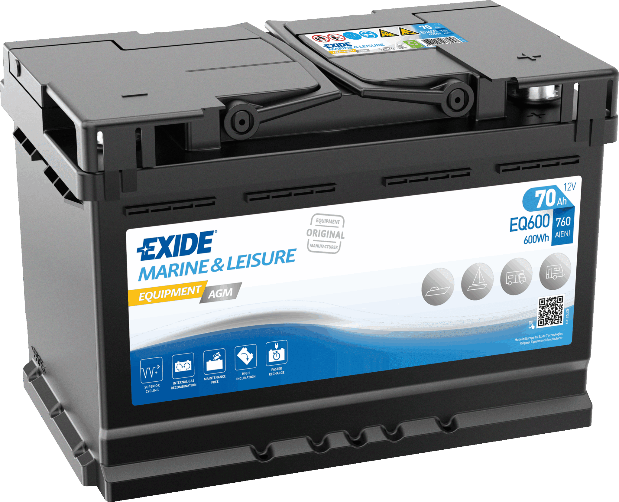 EXIDE EQUIPMENT AGM - Superior Battery - EQ600 - Veloris