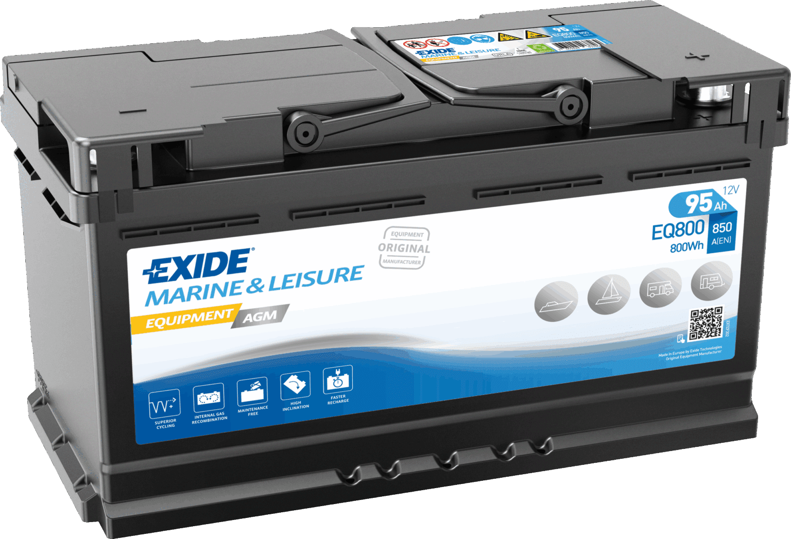 EXIDE EQUIPMENT AGM - Superior Battery - EQ800 - Veloris
