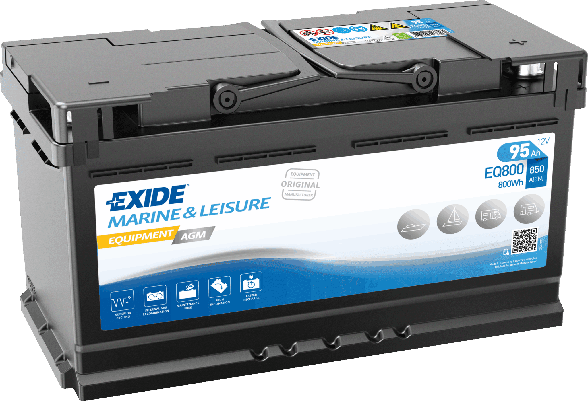 EXIDE EQUIPMENT AGM - Superior Battery - EQ800 - Veloris